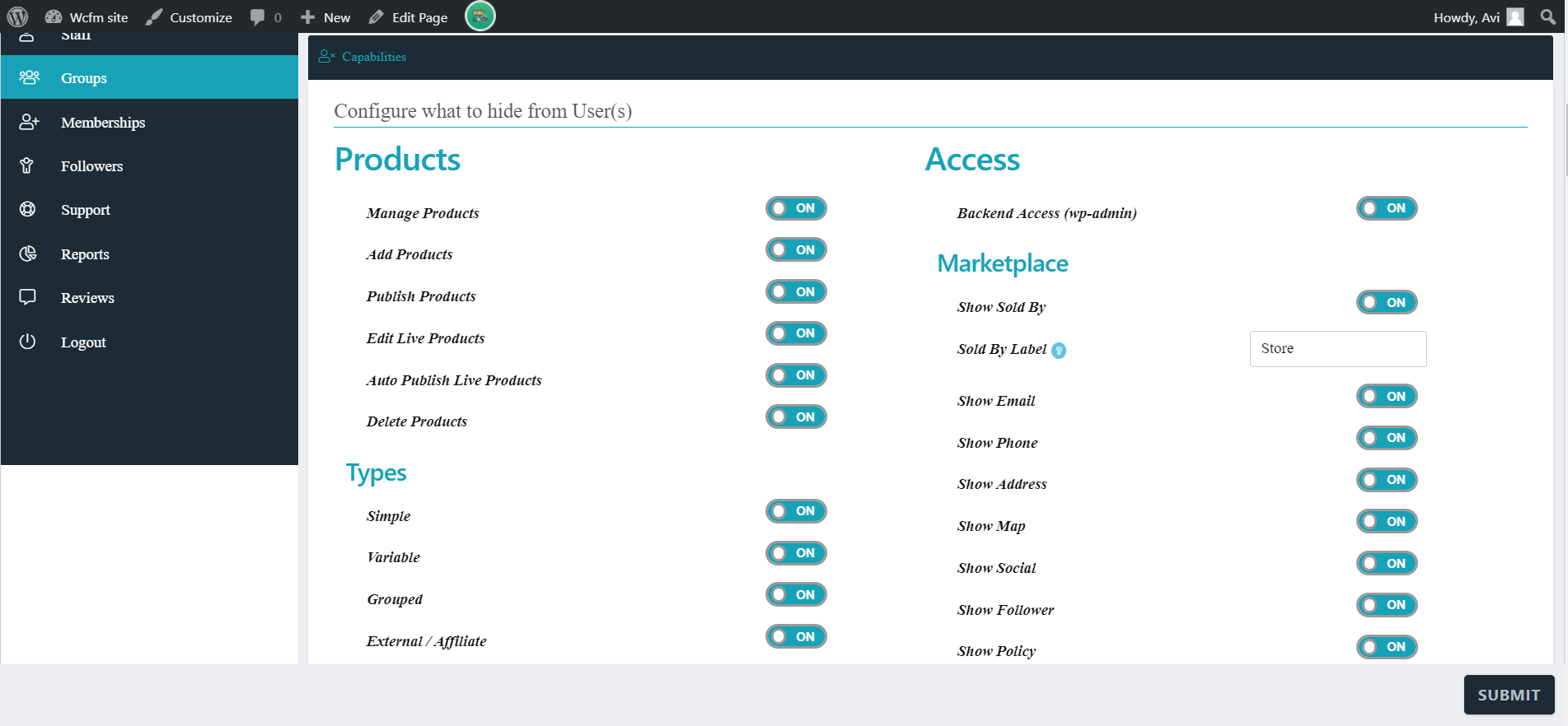 Capability | WCFM Documentation