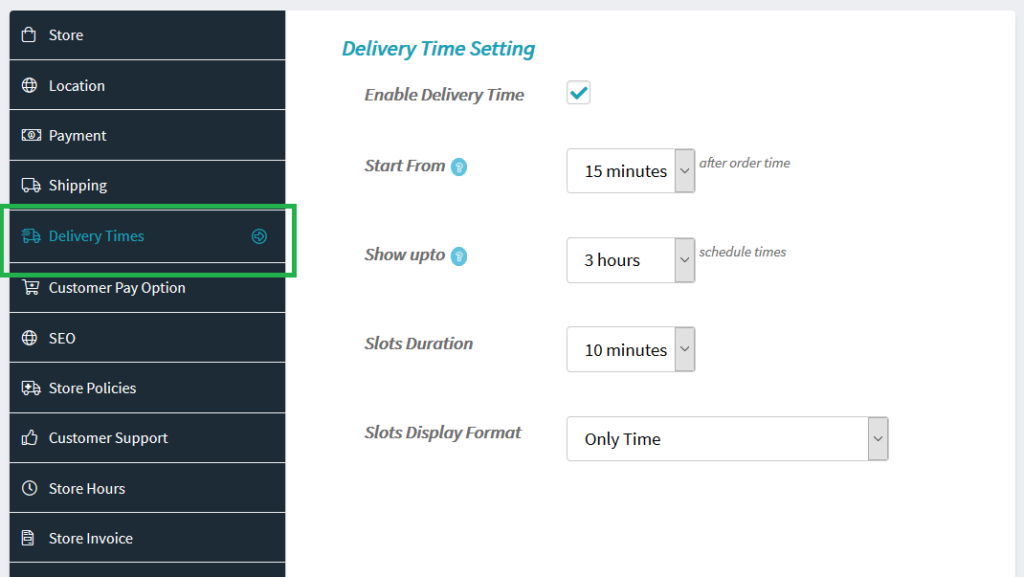 Delivery Time | WCFM Documentation