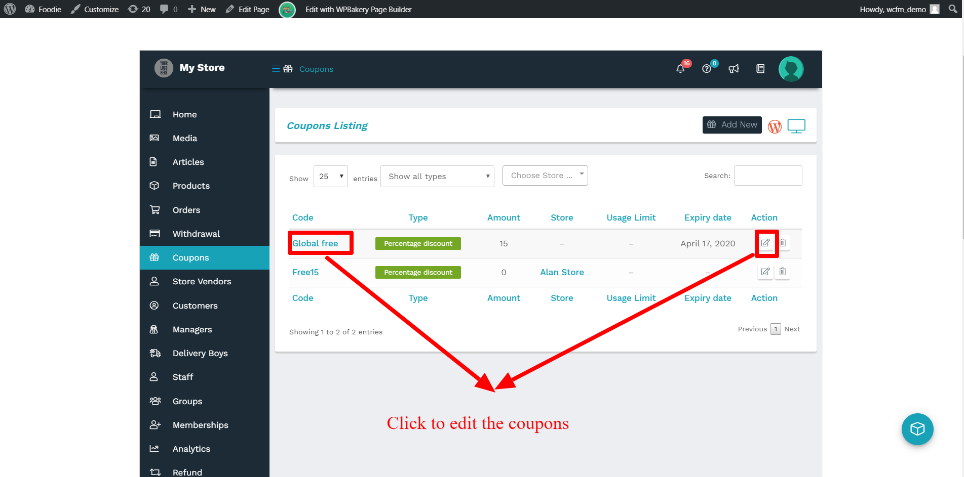 Coupon | WCFM Documentation