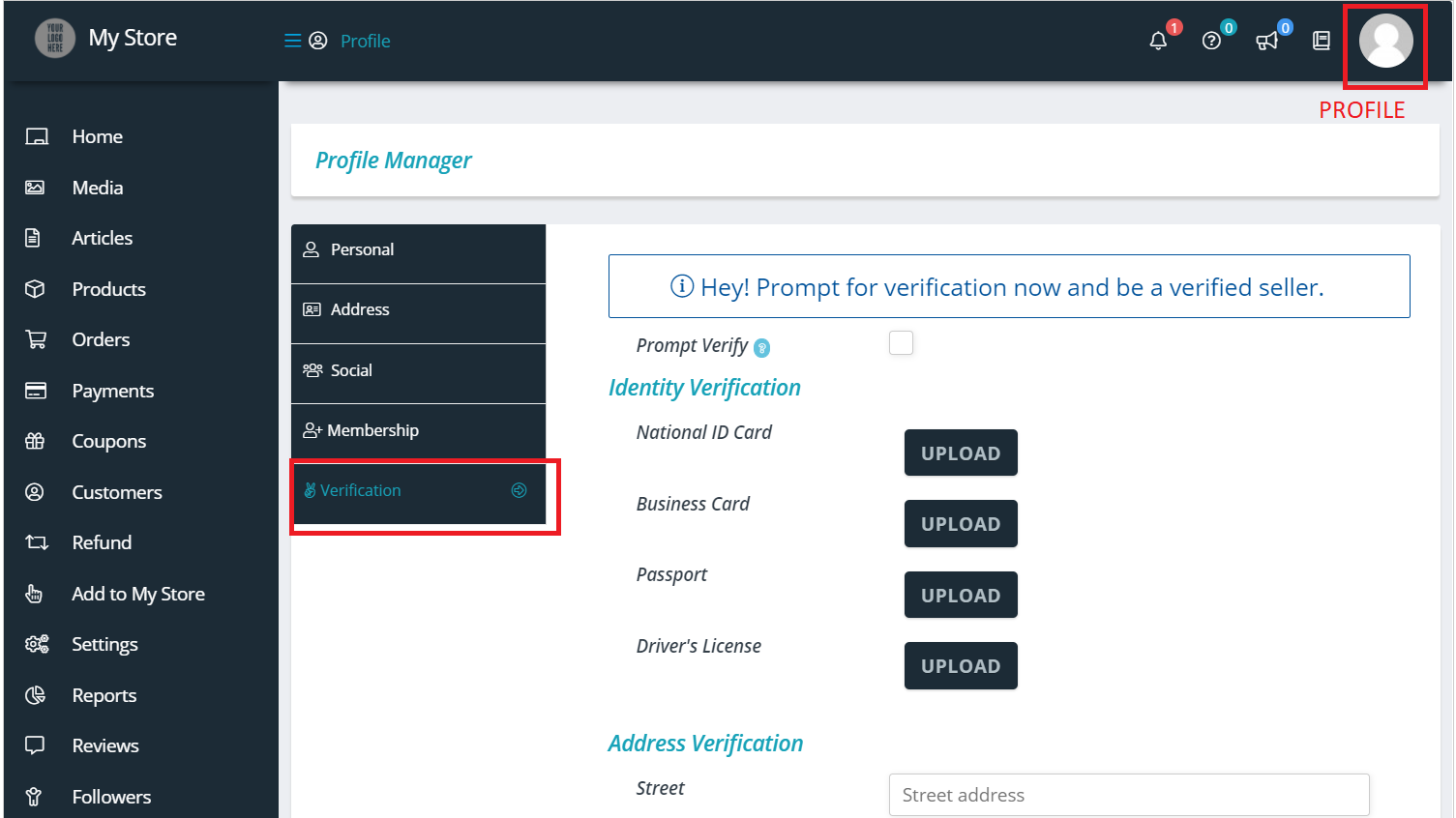 Store Verification | WCFM Documentation